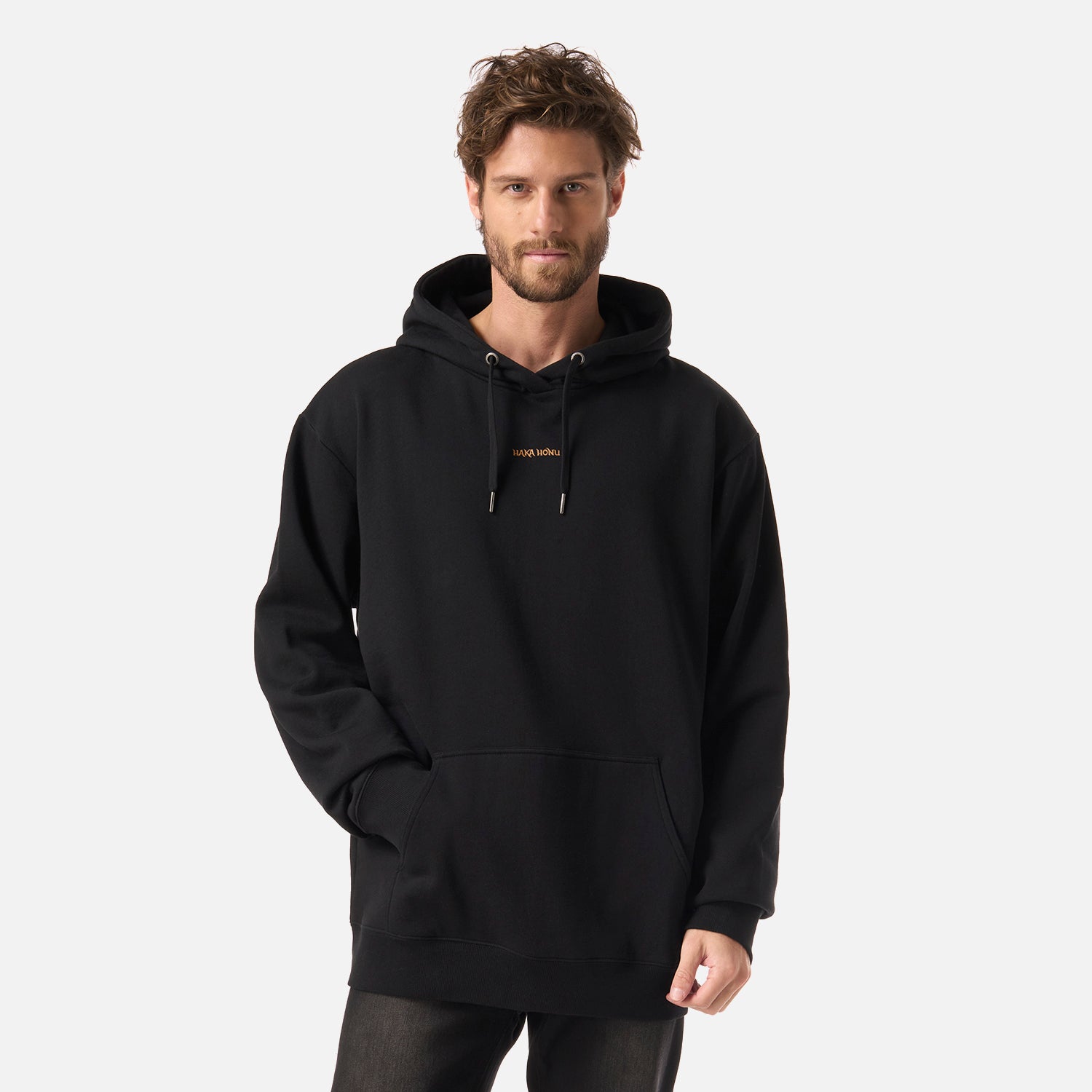 Polerón Hombre Canguro Negro Haka Honu – HakaHonu